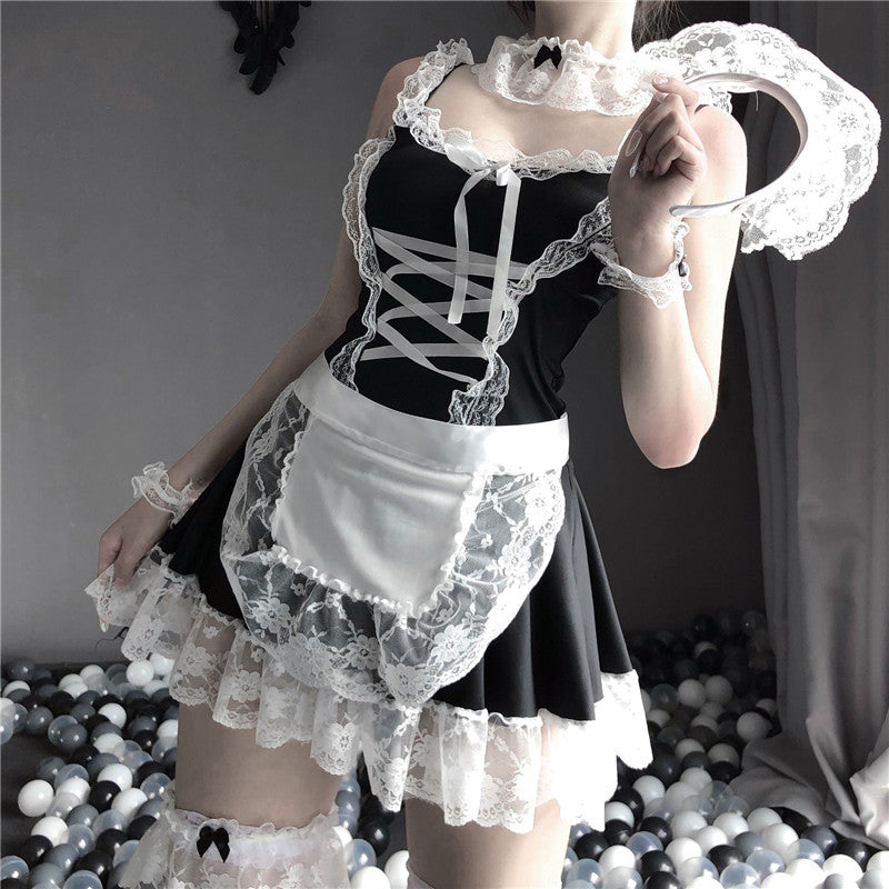Maid costume maid uniform cosplay lace suit UB3538 – Uoobox