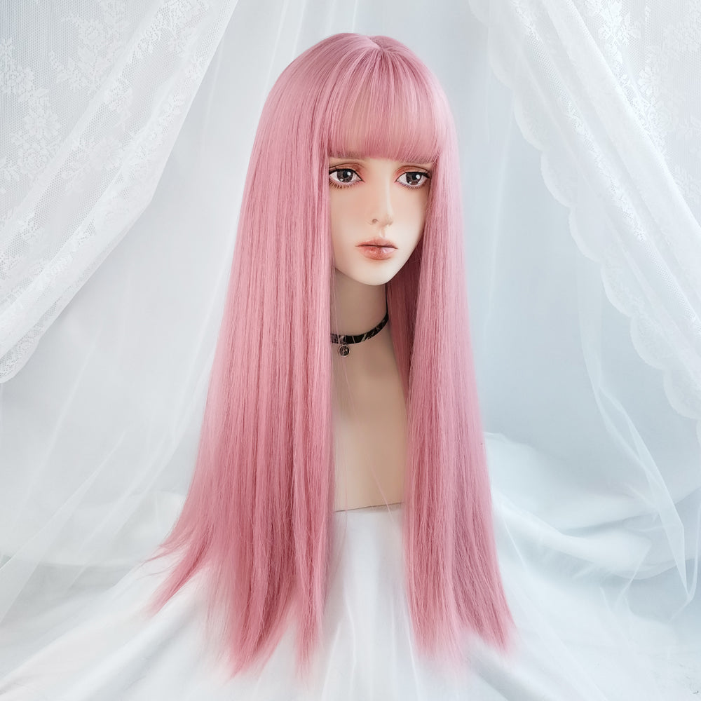Pink Long Straight Hair Wig UB98113 – Uoobox
